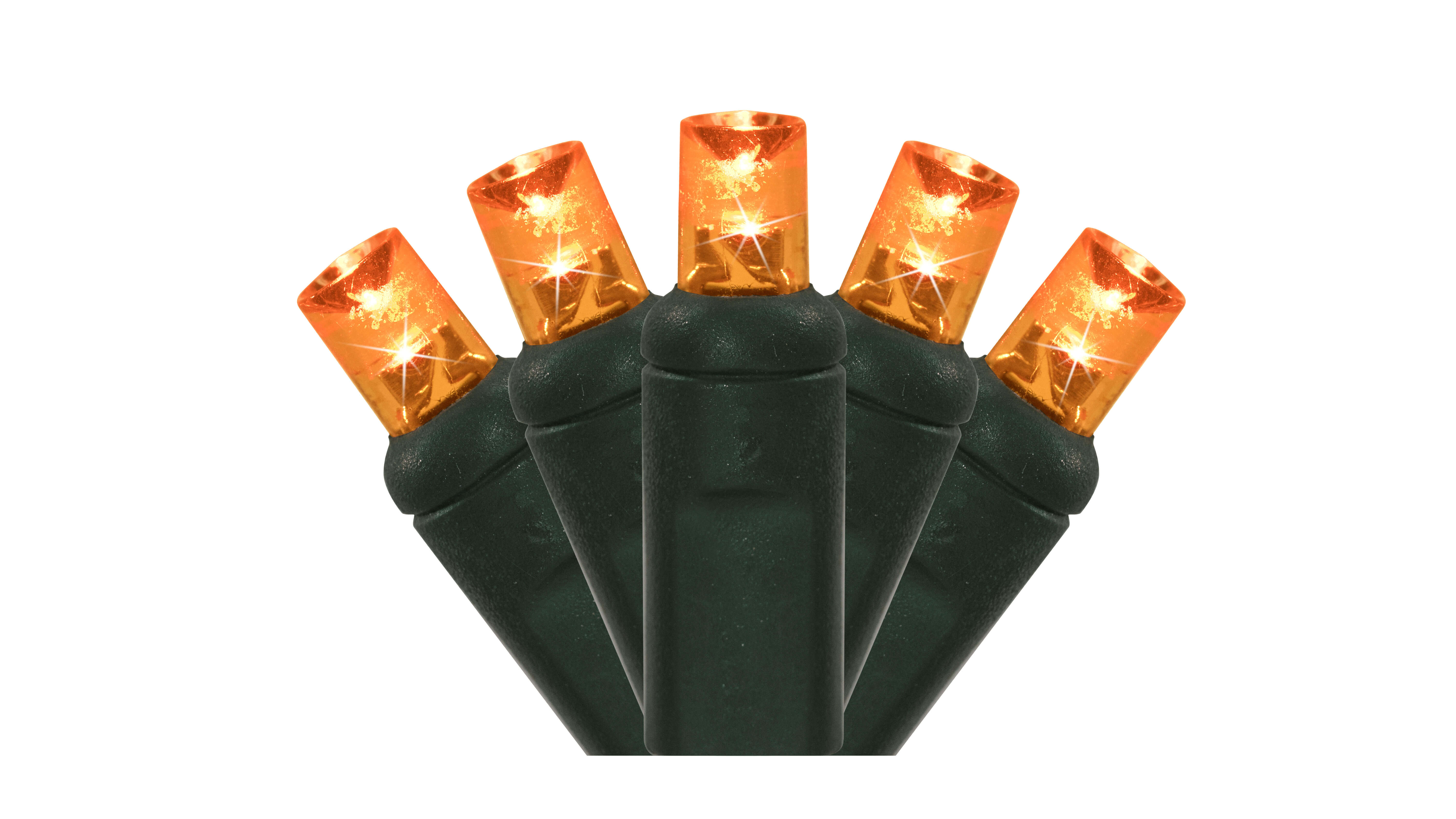 5MM 50 LIGHT LED ORANGE MINI LIGHT STRINGS - Creative Displays