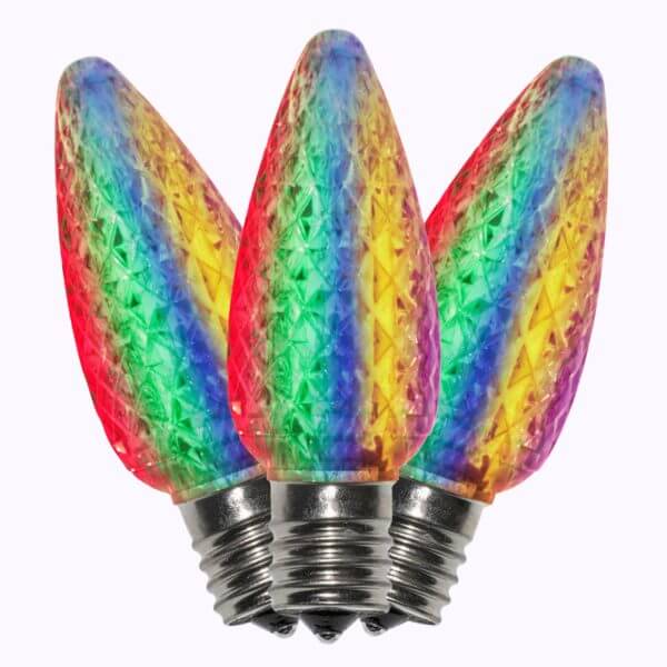 C9 LED RGB Slow Changing Retro Fit Bulb 25 Pack - Creative Displays