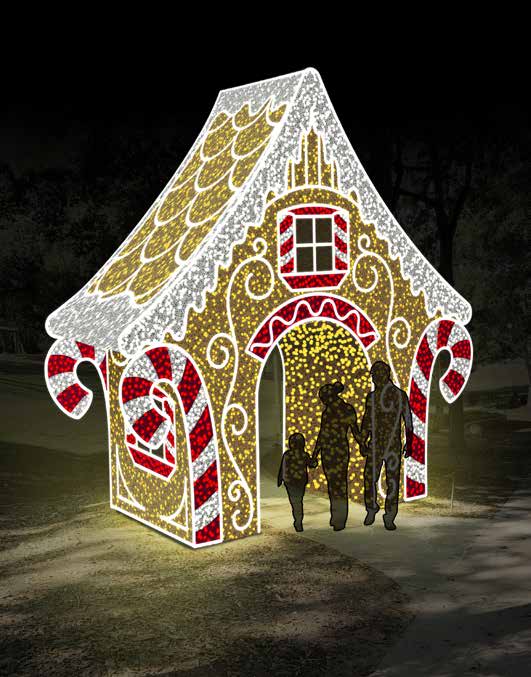 Gingerbread House Arch Holiday Light Display - Creative Displays