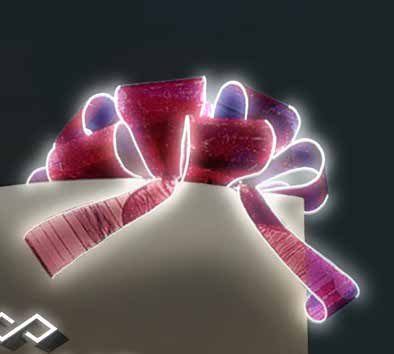 Giant Multi-Loop Bow Holiday Lighting Display- Creative Displays